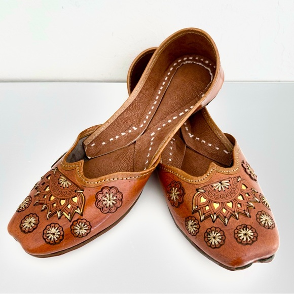 Shoes | Last Pair Handmade Imported Leather Boho Flats Juttis Made In ...